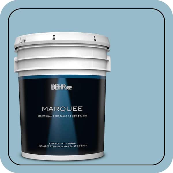 BEHR MARQUEE 5 gal. #S480-3 Sydney Harbour Satin Enamel Exterior Paint ...