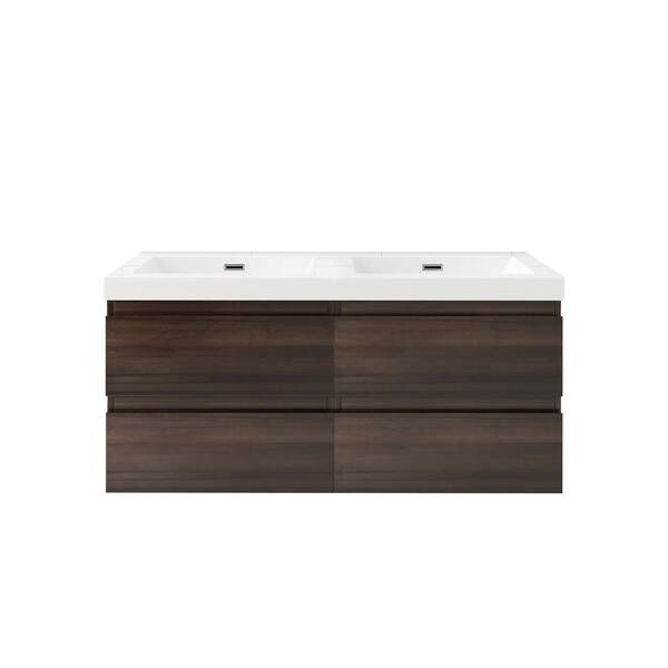 Boosicavelly 47 in. W x 19.5 in. D x 22.5 in. H Double Sink Wall ...