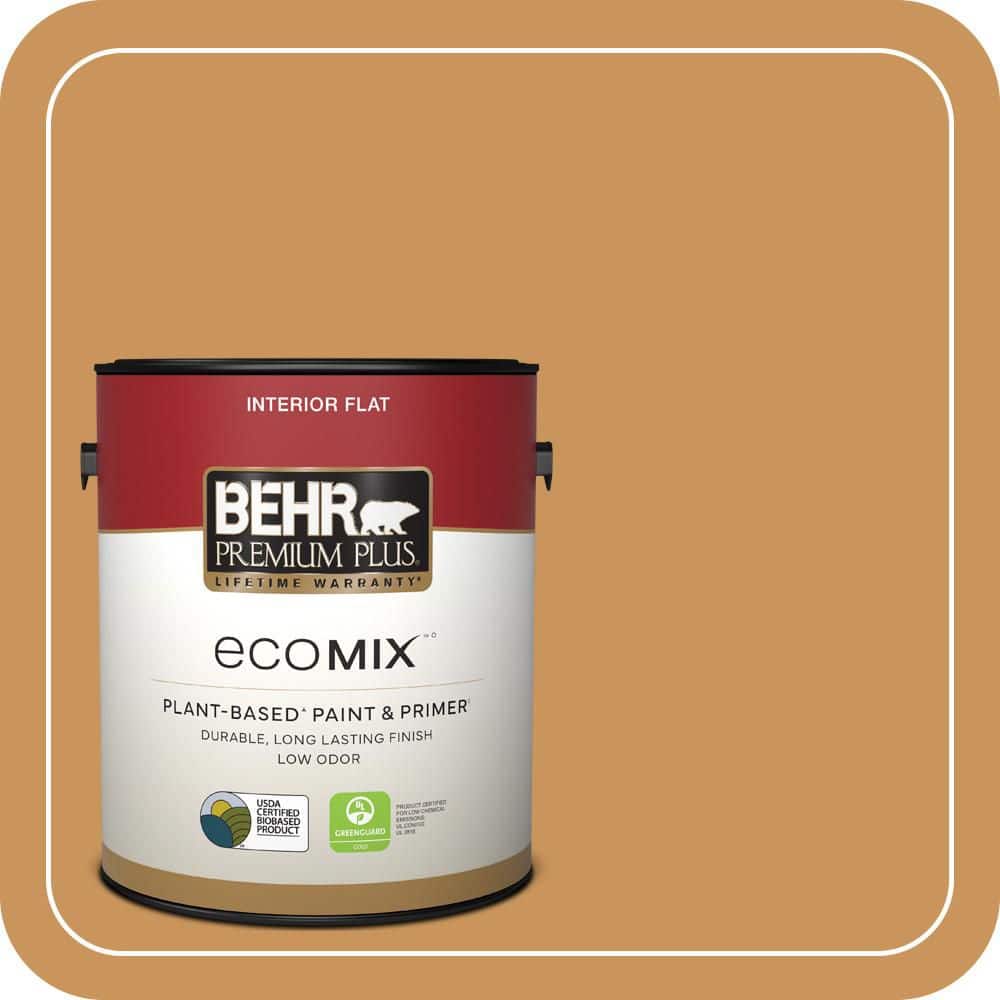 BEHR PREMIUM PLUS 1 gal. #M250-5 Burnt Pumpkin Flat EcoMix Plant-Based ...