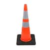 28 in. Orange Reflective PVC Injection Molded Cone HDIMHV28-VPD6 - The ...