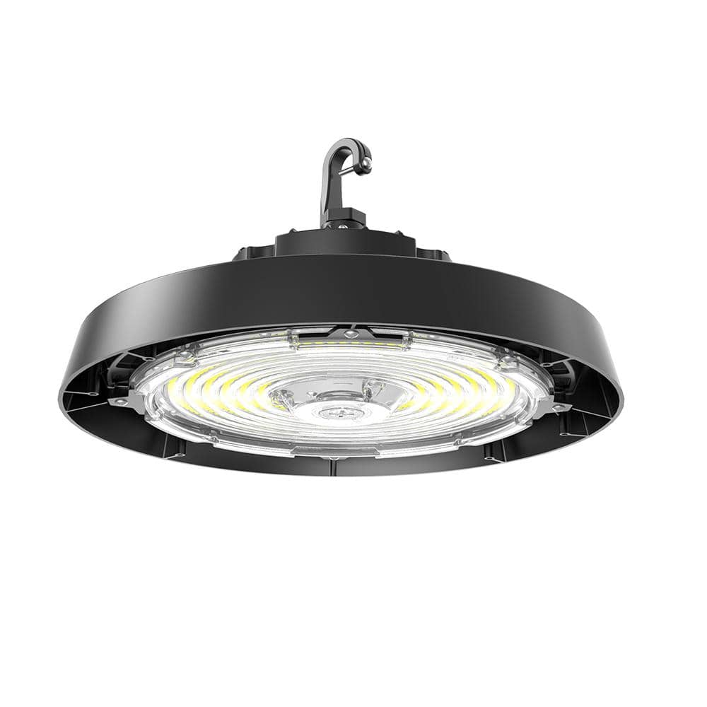 ETI LIGHTING 400-Watt Equivalent 11 in. Round Integrated LED Black High ...