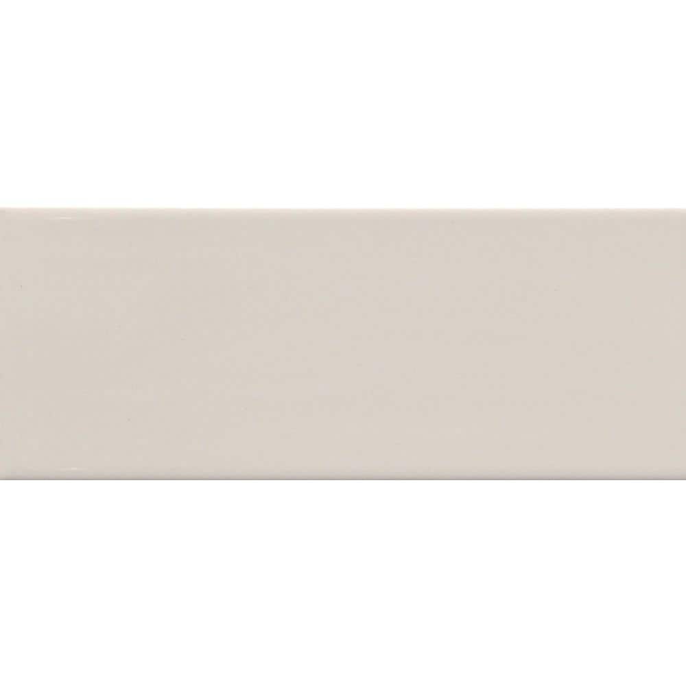 EMSER TILE Catch Fawn 3.94 in. x 9.84 in. Glossy Subway Ceramic Wall ...