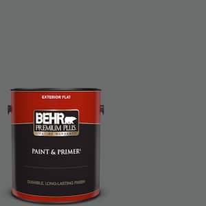 BEHR PREMIUM PLUS 5 gal. #770F-5 Dark Ash Satin Enamel Exterior Paint ...