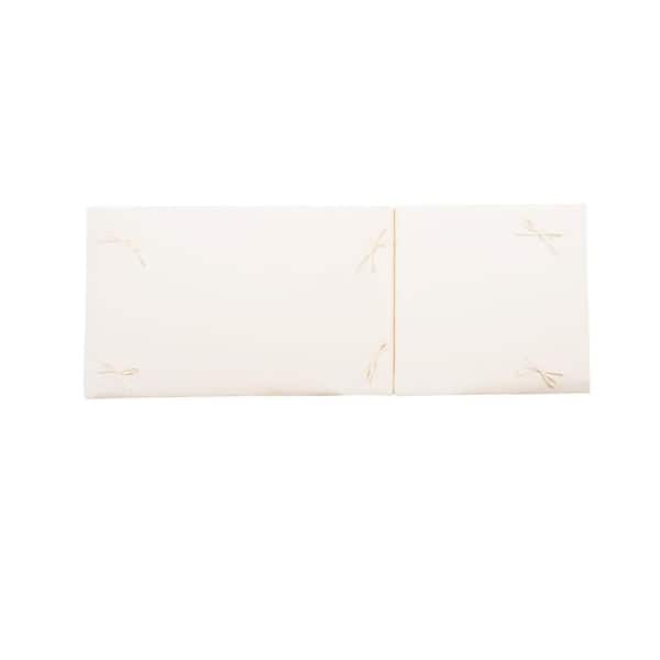 2 in. Thick Chaise Lounge Cushion in Cream-Waterproof 2-Section Design ...