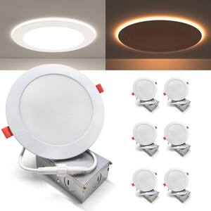 Bieuoram 5 in. Adjustable CCT Canless LED Downlight Indoor Integrated ...