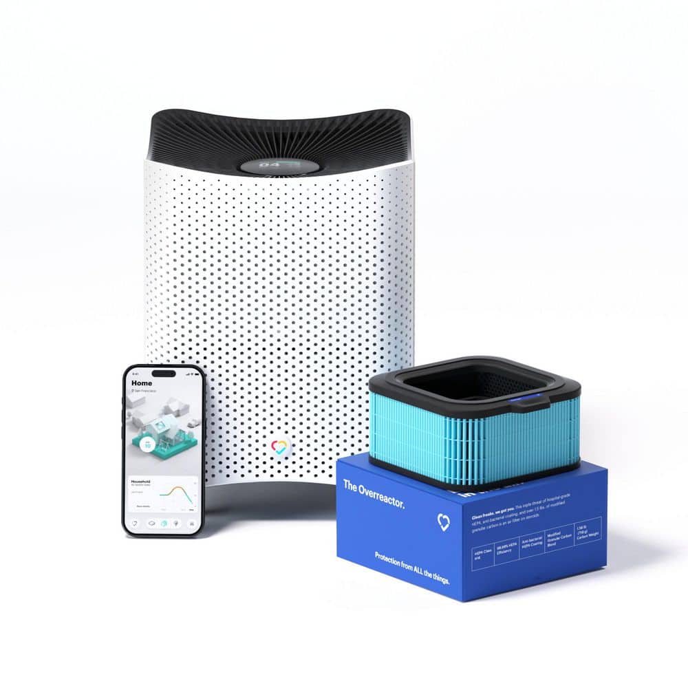 Mila Air Mini Air Purifier with Overreactor Filter, 519 ft2, True HEPA ...