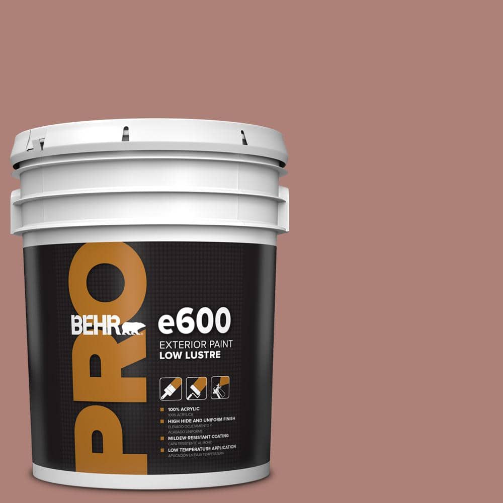 BEHR PRO 5 gal. #S170-5 Smoke Bush Rose Low Luster Exterior Paint ...