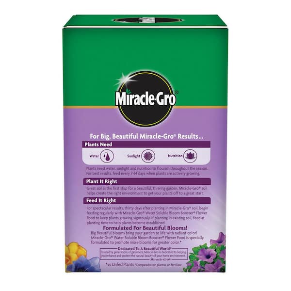 Miracle-Gro Water Soluble Bloom Booster Flower Food 1.5 lbs. for Annual, Perennial, Container ...