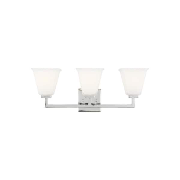 Generation Lighting Ellis Harper 23.625 in. H 3-Light Chrome Vanity ...