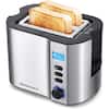Elite Gourmet 2 in 1 13000 W 2-Slice Silver Toaster Oven with 2-Slice ...
