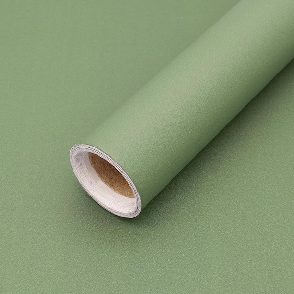 Grass Green Matte Solid Color Contact Paper Peel and Stick Wallpaper ...