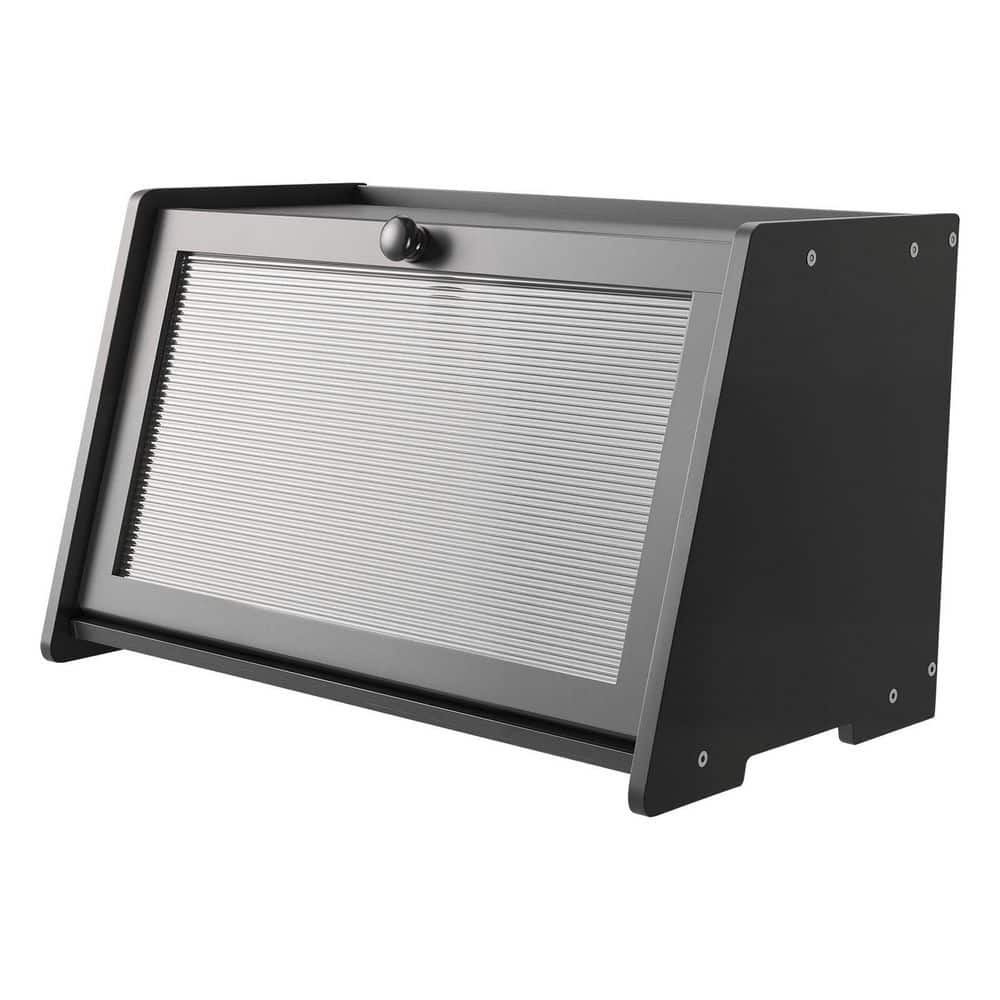 SKYSHALO Farmhouse Bread Storage Bin w/ Acrylic Door Panel, Large ...