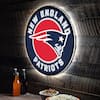 Evergreen New England Patriots Round 23 in. Plug-in LED Lighted Sign ...