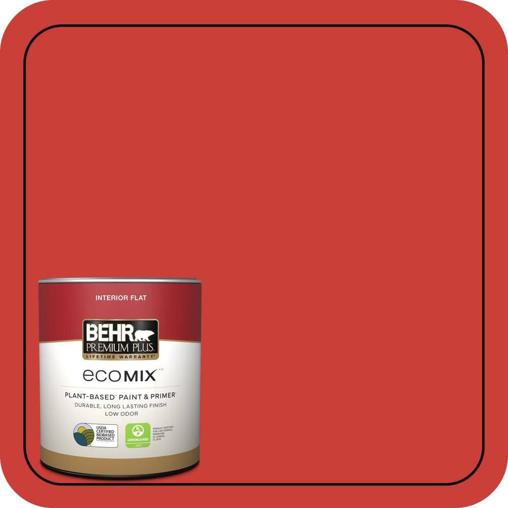 BEHR PREMIUM PLUS 1 qt. #P170-7 100 Mph Flat EcoMix Plant-Based ...