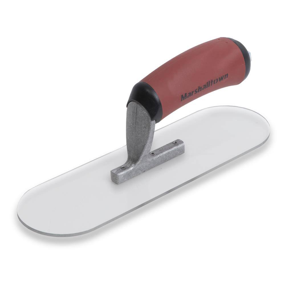 MARSHALLTOWN 10 in. x 3 in. Plastic Pool Trowel - DuraSoft Handle ...