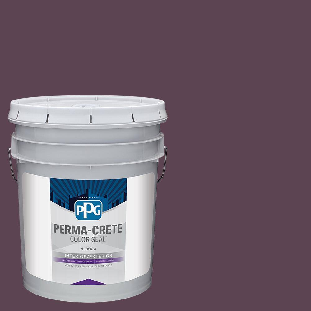 Perma-Crete Color Seal 5 gal. PPG1046-7 Purple Basil Satin Interior ...