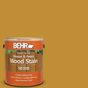 BEHR 1 gal. #M290-7 Turmeric Solid Color House and Fence Exterior Wood ...