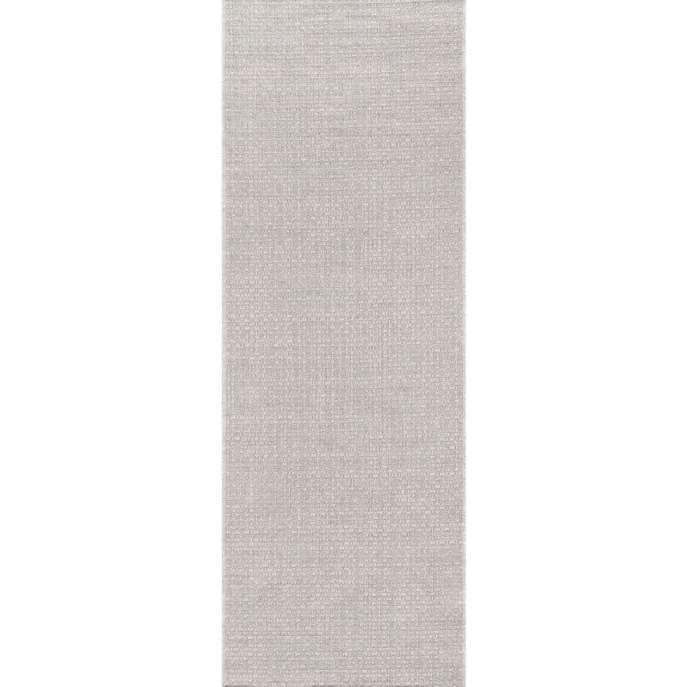 Momeni Como Stone 2 ft. 7 in. X 7 ft. 6 in. Indoor/Outdoor Runner Rug ...