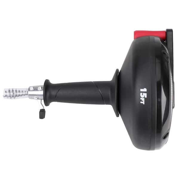 Husky 1 4 in. x 15 ft. Hand Drain Snake Drum Auger 410 186 0111 The Home Depot