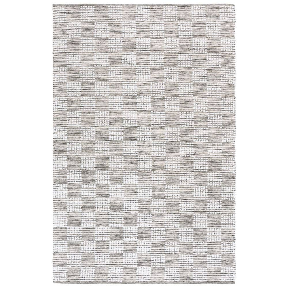 SAFAVIEH Montauk 6 ft. x 9 ft. Green/Ivory Checkered Modern Area Rug ...