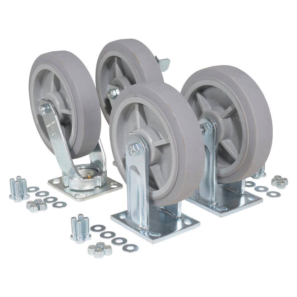 Vestil Thermoplastic Rubber (TPR) Caster Kit 2700# D-CK4-C32D - The ...