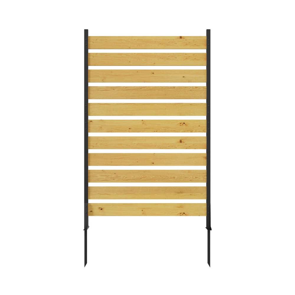 cenadinz 73 in. H x 38.5 in. W Yellow Cedar Wood Privacy Screen Outdoor ...