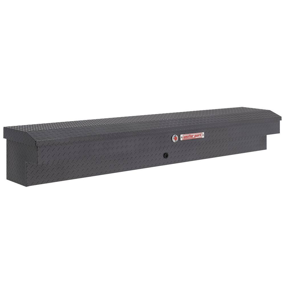 Weather Guard 87.25 in. Gray Aluminum Long Lo-Side Truck Tool Box 164-6 ...
