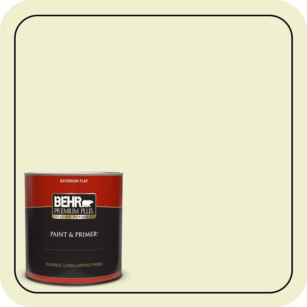 BEHR PREMIUM PLUS 1 qt. #410A-1 Monet Moonrise Flat Exterior Paint ...