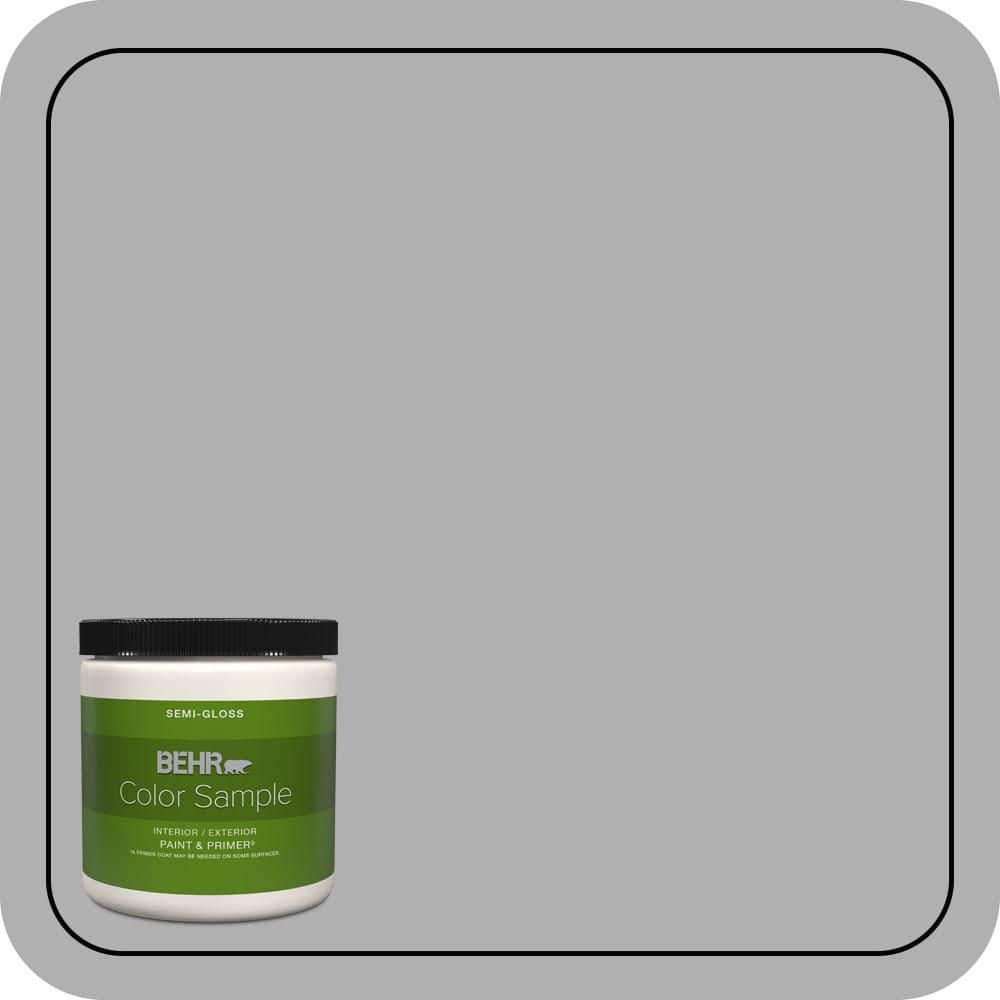 BEHR PREMIUM PLUS 8 oz. #780F-4 Sparrow Semi-Gloss Interior/Exterior ...