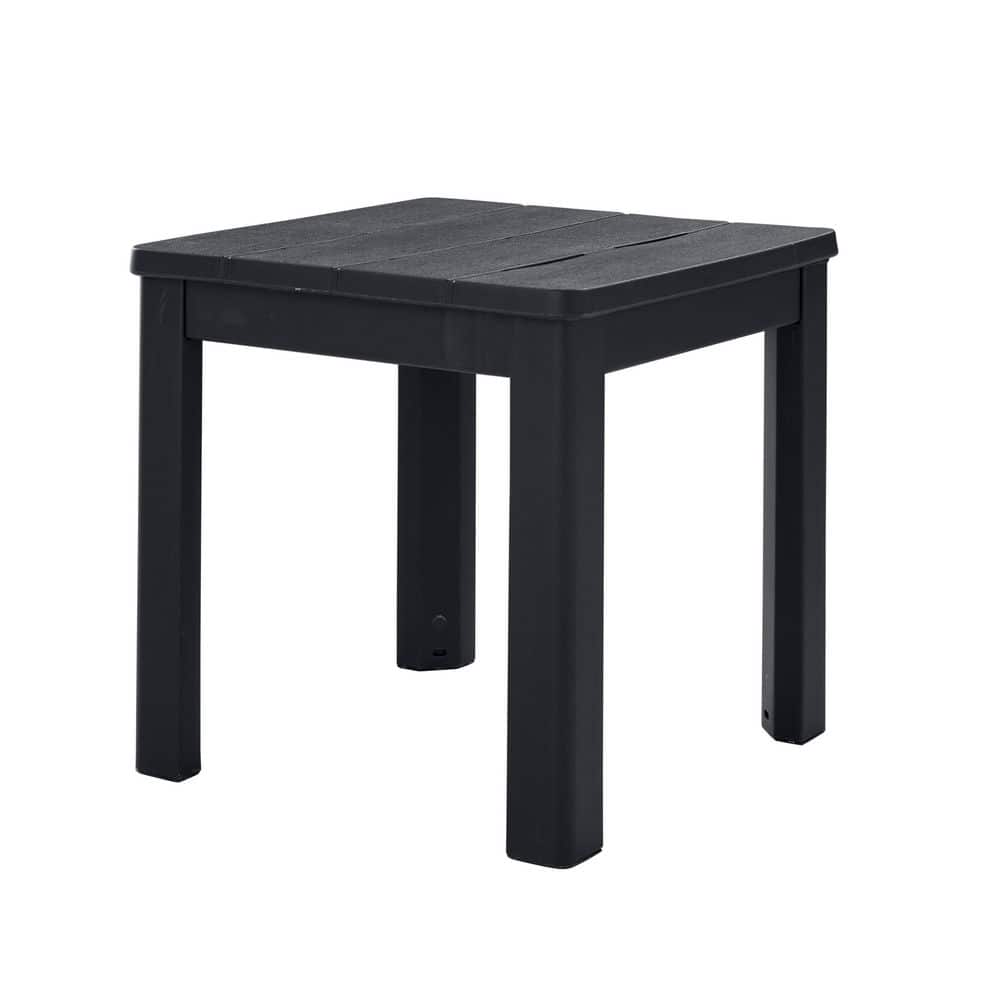 Keter Gray Square Resin 16 in. Outdoor Chaise Side Table 262675 - The ...