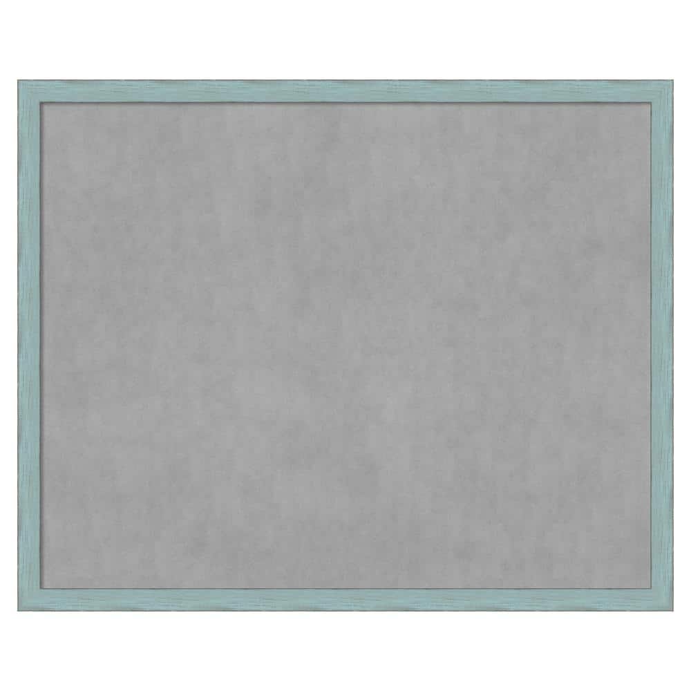 Amanti Art Sky Blue Rustic 42 in. x 34 in Framed Magnetic Board ...
