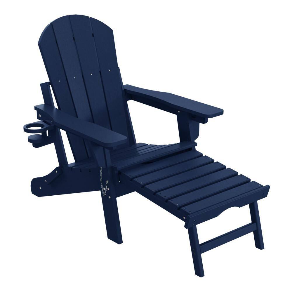 WESTIN OUTDOOR Laguna Navy Blue Outdoor Folding Adjustable Plastic ...