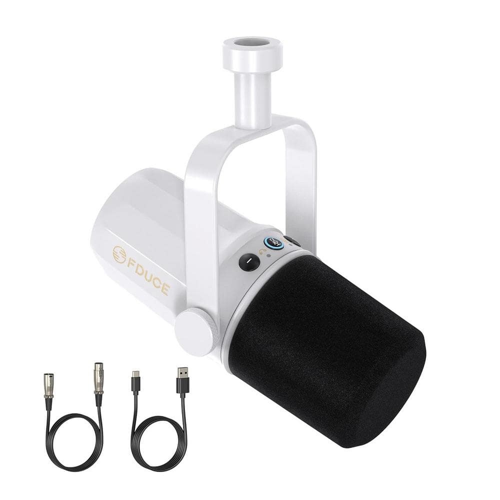 Lukyamzn Dynamic Microphone USB/XLR with Built-In Headphone Output, LED ...