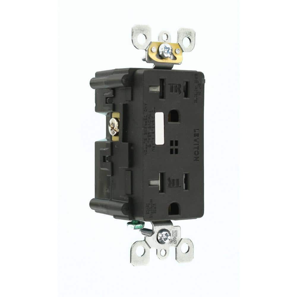 Leviton Decora Plus 20 Amp 125 V Surge Tamper Resistant Duplex Outlet ...