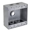 Southwire 1/2 in. Weatherproof 5-Hole Double Gang Box WB2550 - The Home ...