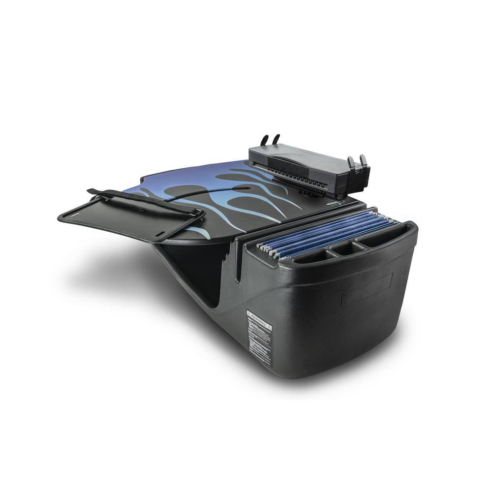 AutoExec RoadMaster Car Desk Blue Flames with Printer Stand RoadCar-02 ...