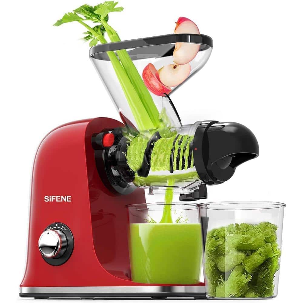SIFENE Slow Masticating Juicer, Vegetable and Fruit Juice Extractor ...