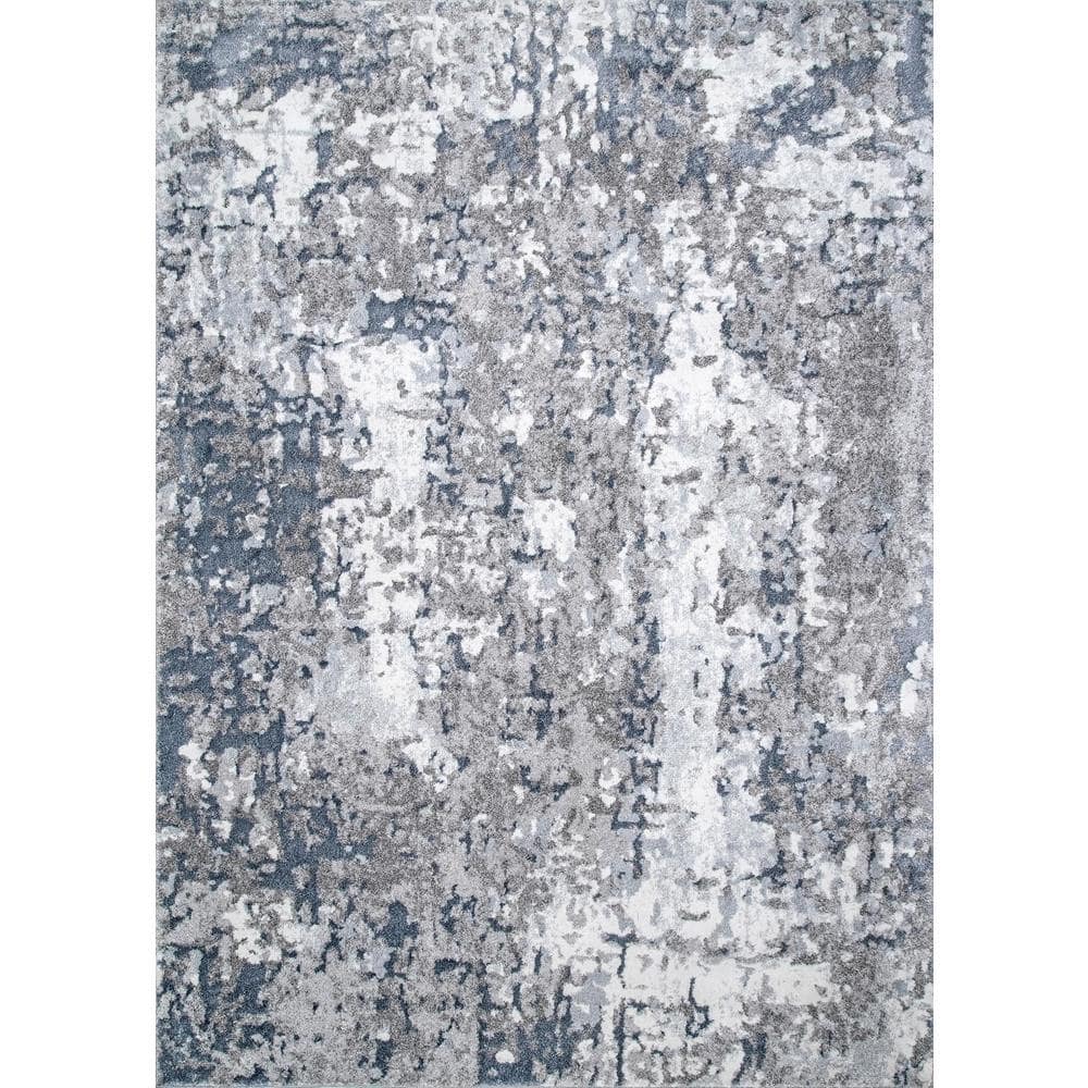 nuLOOM Mitchell Contemporary Abstract Silver 8 ft. x 10 ft. Area Rug ...