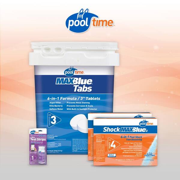 Pool Time 35 lb. MAXBlue Tablets Pool Chlorinating with Two 10 lb ...