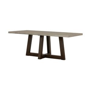 Benjara Gray and Black Ceramic 70.75 in. Sled Dining Table Seats 8 ...