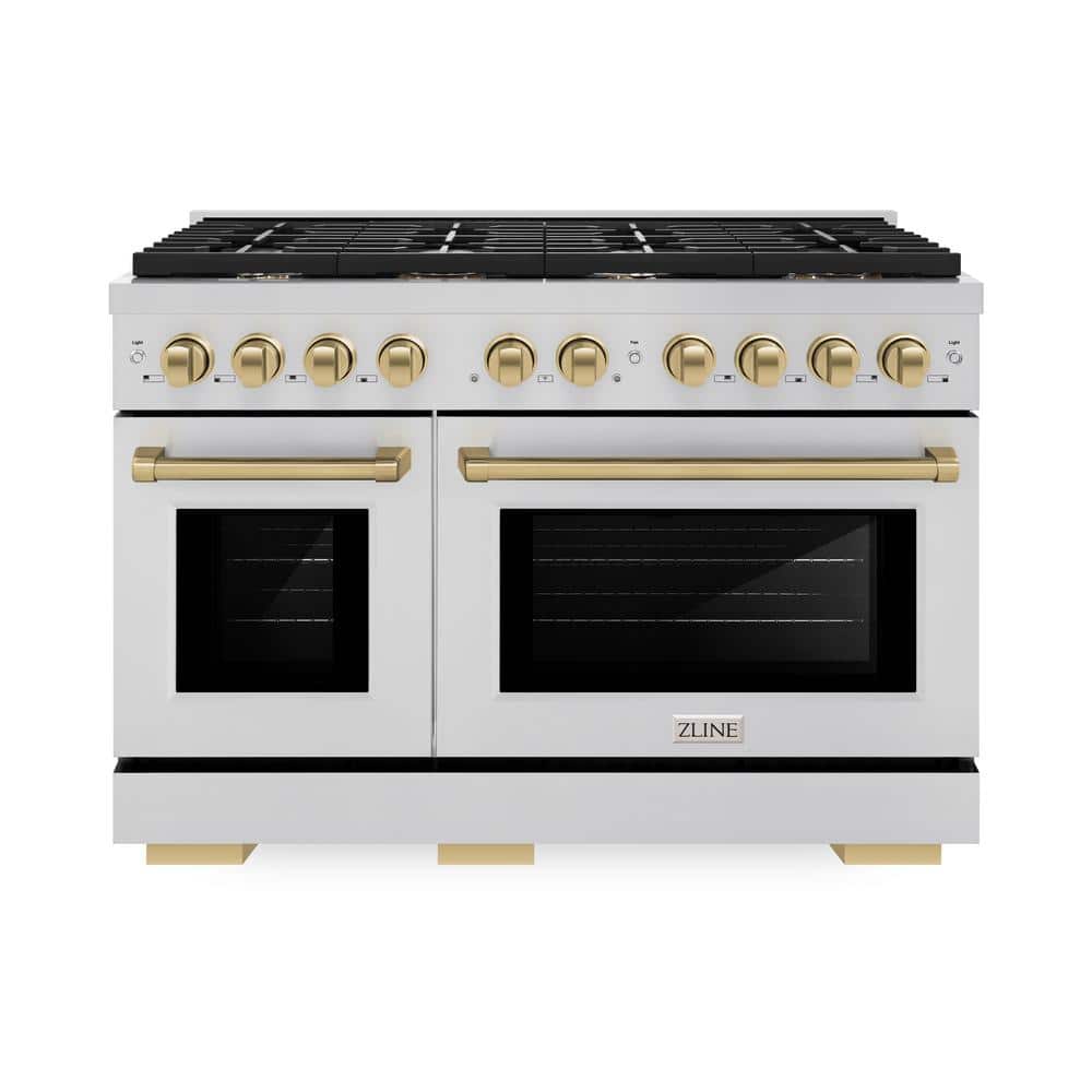 ZLINE Kitchen and Bath Paramount 48 in. 8-Burner Double Convection Oven ...