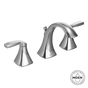 MOEN Doux 8 in. Widespread 2-Handle Bathroom Faucet Trim Kit in Chrome (Valve Not Included ...