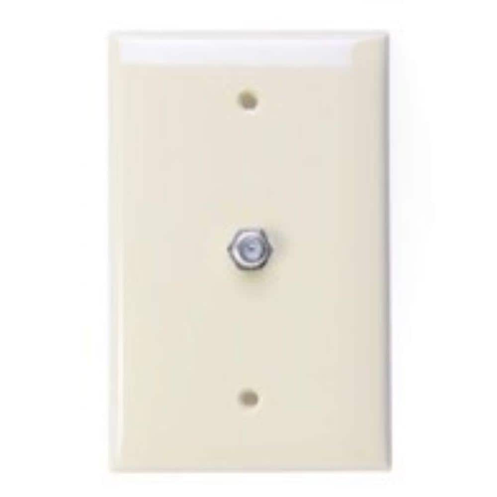 Commercial Electric 1-Gang Coaxial Midsize/Midway Nylon Wall Plate ...
