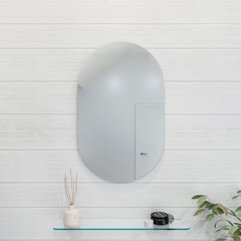 Croydex Harrop 16 in. W x 26 in. H Rectangular Frameless Wall Mounted ...