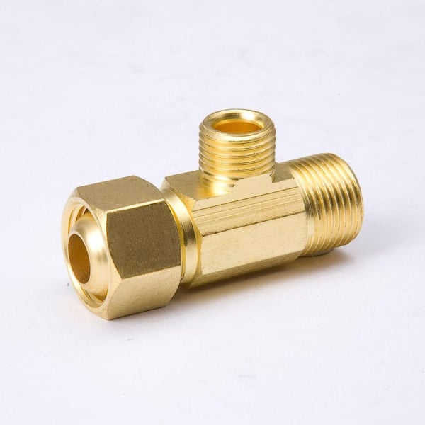 MUELLER PROLINE 3/8 in. x 3/8 in. Supply Stop Extender Tee 993-016NL ...