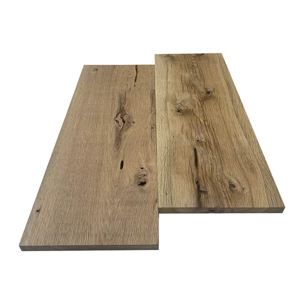 Swaner Hardwood 1 in. x 10 in. x 8 ft. Rustic White Oak S4S Hardwood ...