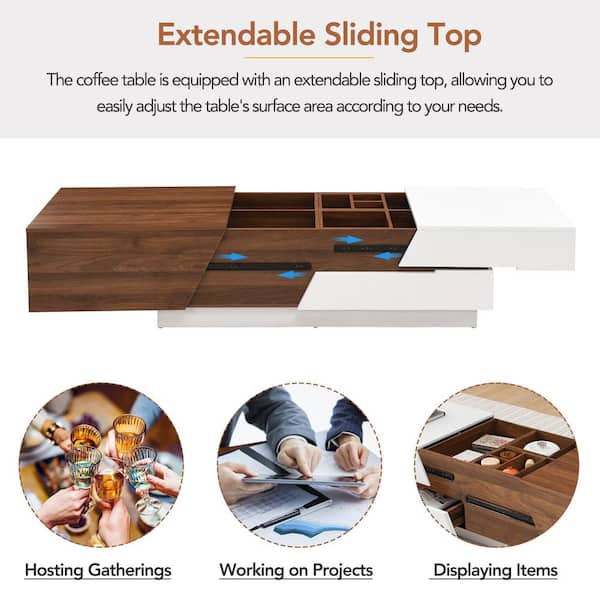 Modern chic 51 extendable coffee table store