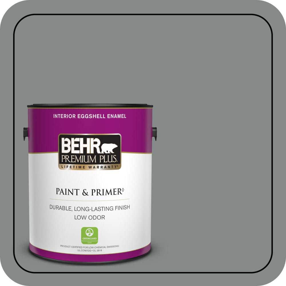 BEHR PREMIUM PLUS 1 gal. #N460-5 Slate Rock Eggshell Enamel Low Odor ...