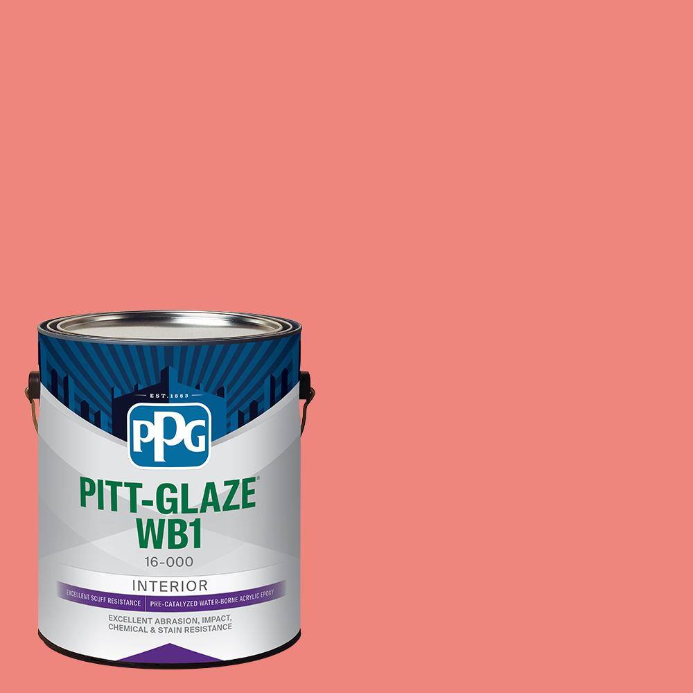 Pitt-Glaze 1 gal. PPG1189-5 Smoked Salmon Eggshell Interior Paint ...