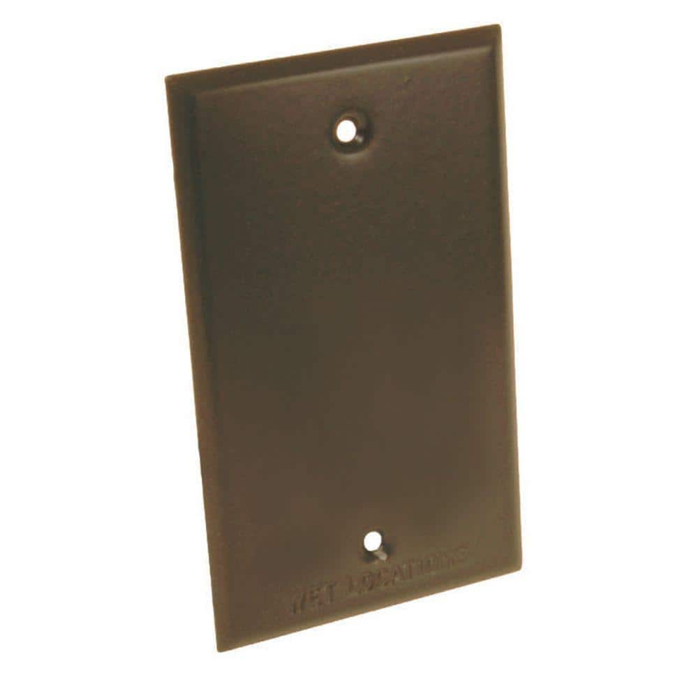 BELL N3R Blank Aluminum Bronze 1-Gang Weatherproof Wall Outlet Cover ...